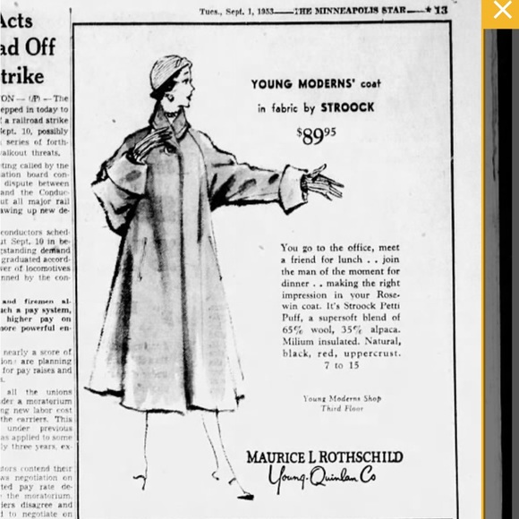 Vintage | Jackets & Coats | Vintage 4s 50s Stroock Petti Puff Tailored ...